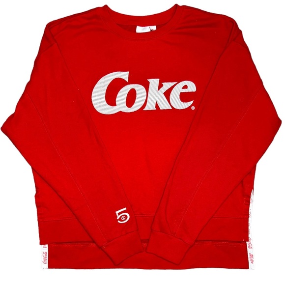 Coca Cola | Tops | Authentic Cocacola Sweatshirt Embroidery Lettering ...